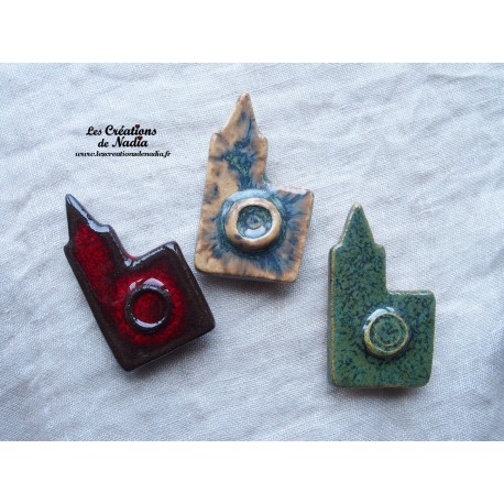 magnet cathédrale en céramique couleur bleu gauloise